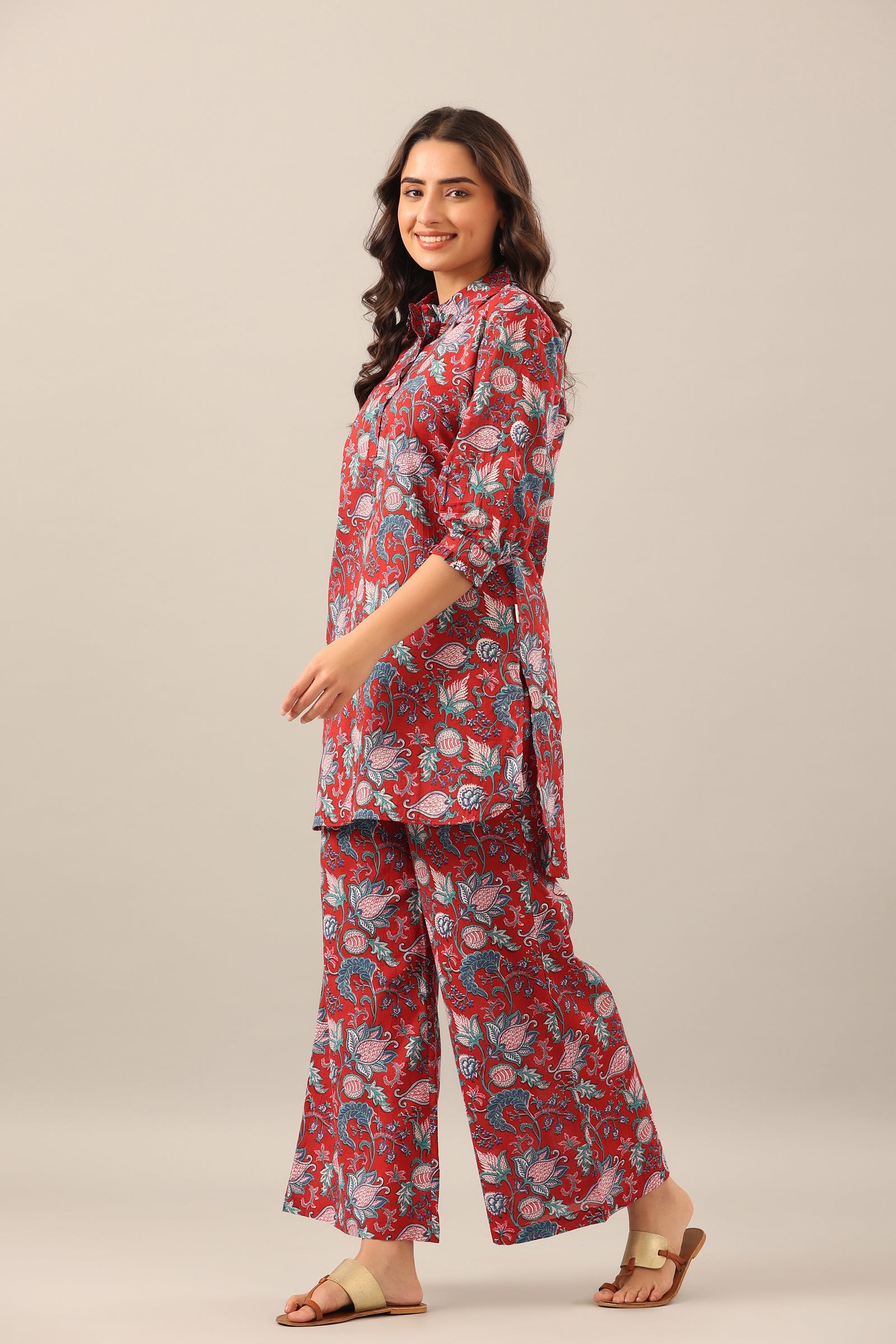 Cotton Palazzo Sets with Top for Women