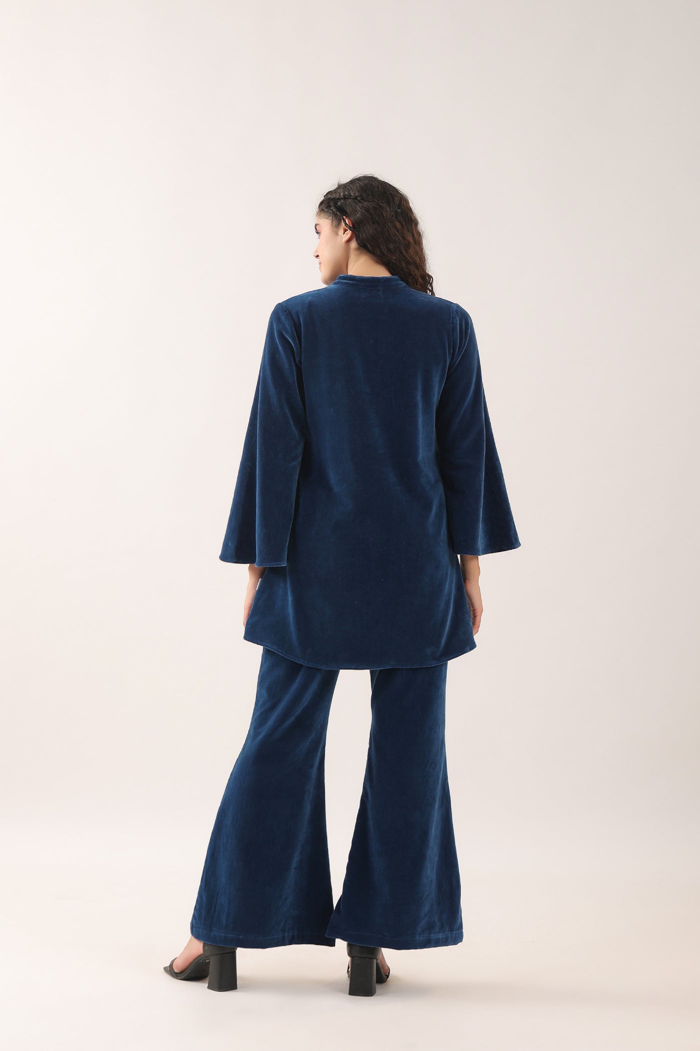 Midnight Blue Velvet Coord Set – JISORA