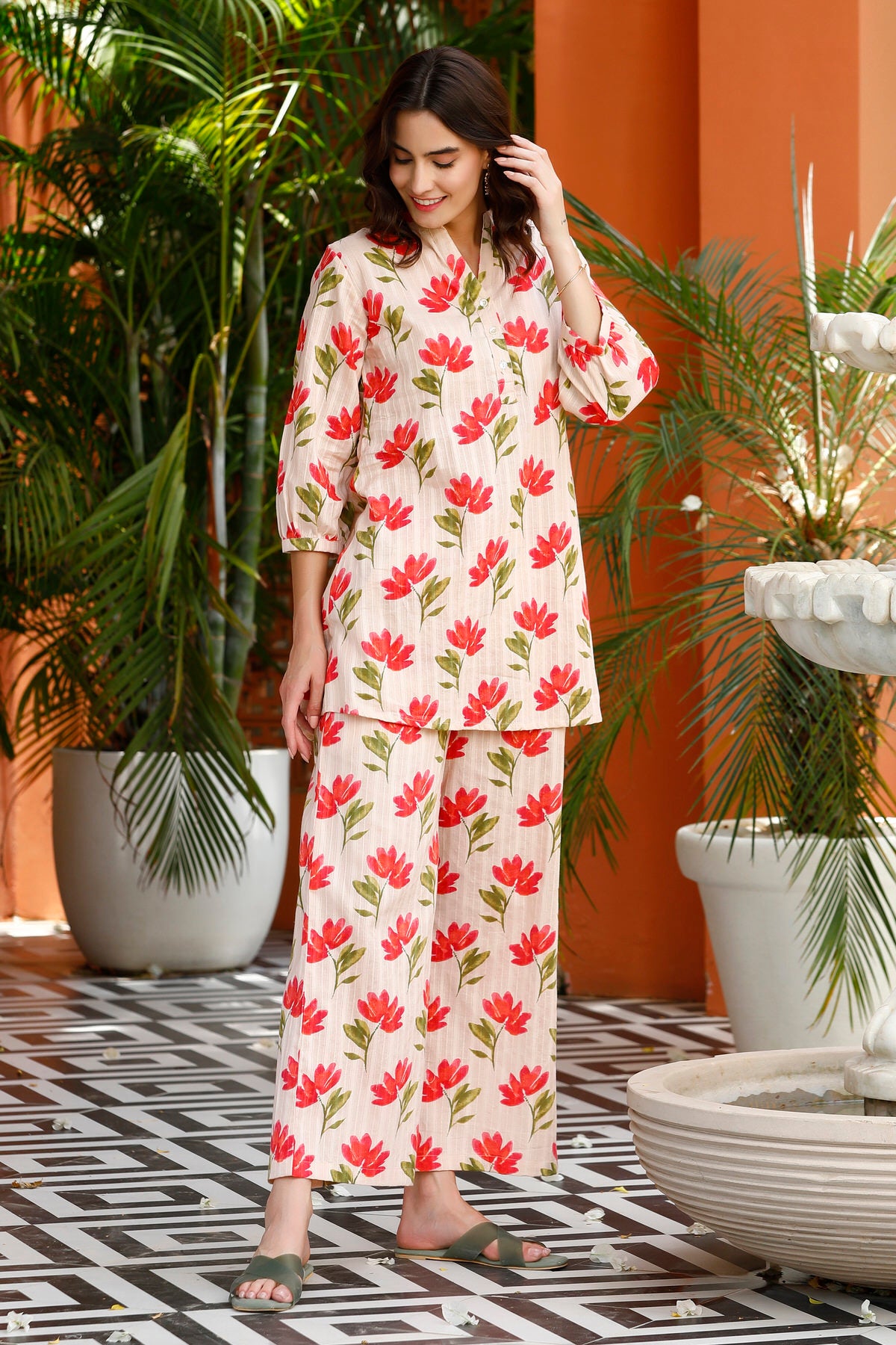 Ethereal Blooms Cotton Co ord Set – JISORA