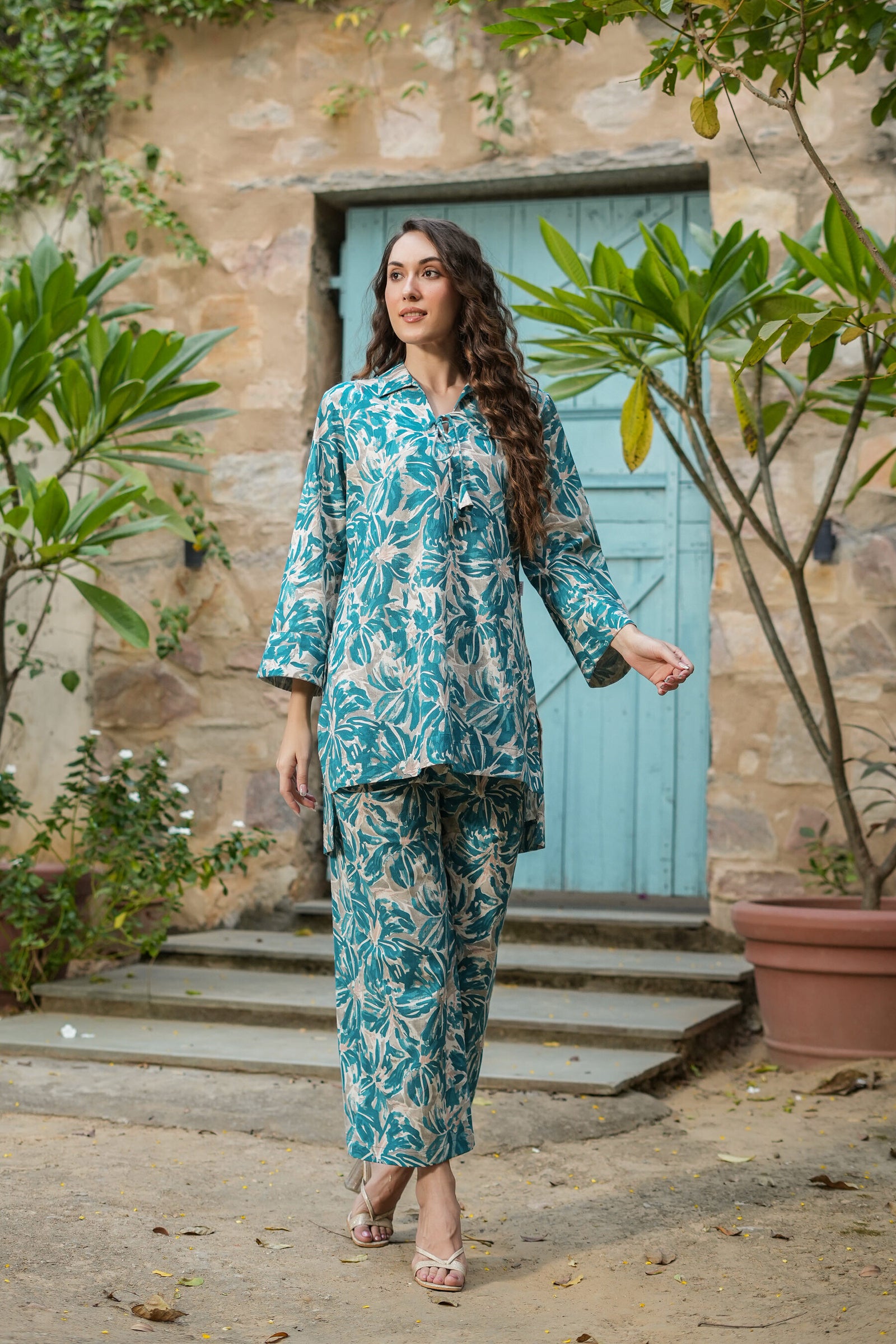Cotton Palazzo Sets with Top for Women